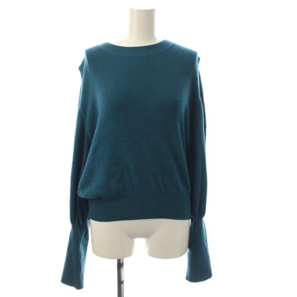 アプワイザーリッシェ Apuweiser-riche ニット セーター カシミヤ混 2 ブルー 肩開き 長袖 /JP レディース【ブランド】アプワイザーリッシェ Apuweiser-riche【表記サイズ】2【実寸サイズ】肩幅：34.5cm...