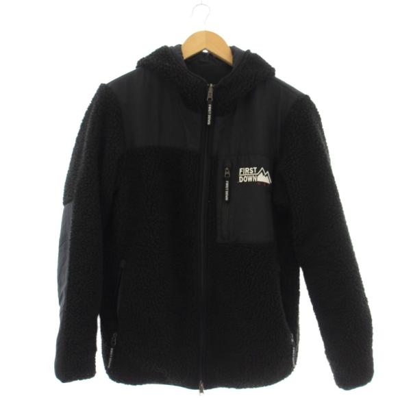 ファーストダウン FIRST DOWN リバーシブルジャケット ボア 上着 S 黒 フード付き /JP レディース【ブランド】ファーストダウン FIRST DOWN【表記サイズ】S【実寸サイズ】肩幅：47cm　身幅：50cm　袖丈：58cm...