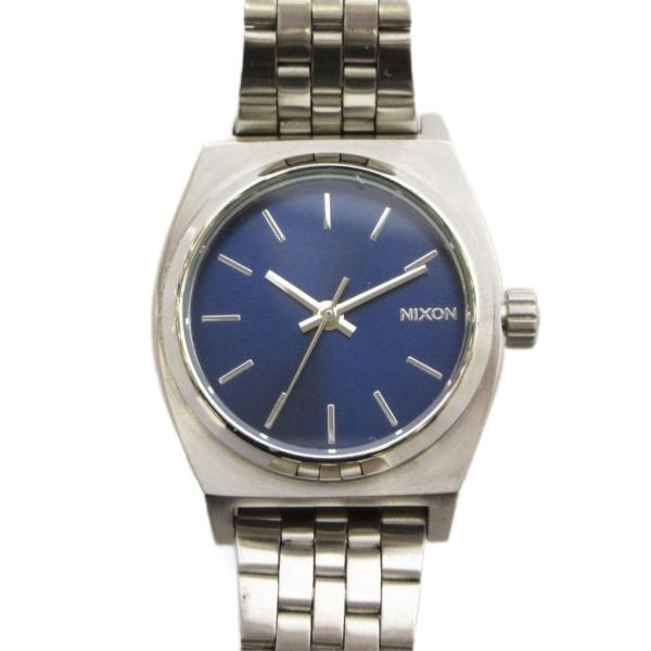 ニクソン NIXON THE TIME TELLER 腕時計 アナログ 3針 クォーツ シルバー色 青 ブルー /AN51 レディース【ブランド】ニクソン NIXON【実寸サイズ】バンド幅：約1cm　腕周り：約14cm　ケース・タテ：約20...