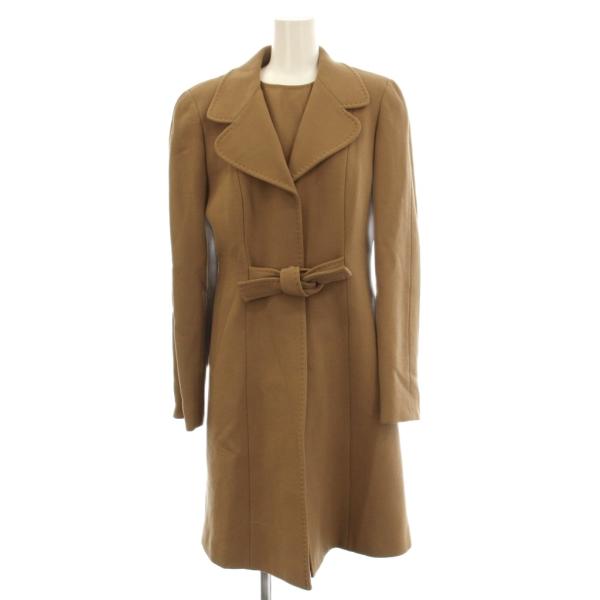 マックスマーラ MAX MARA PIANO FORTE コート セットアップ ロング ワンピース 42 茶 ブラウン 87005【ブランド】マックスマーラ MAX MARA【表記サイズ】42【実寸サイズ】肩幅：38cm　身幅：42cm　袖...