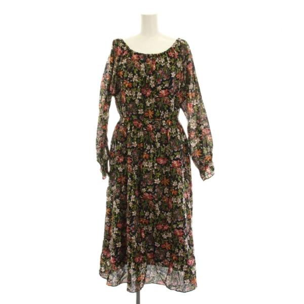 ロイスクレヨン Lois CRAYON ワンピース ロング 花柄 長袖 M 黒 マルチカラー 13001905 /YM レディース【ブランド】ロイスクレヨン Lois CRAYON【表記サイズ】M【実寸サイズ】身幅：42cm　着丈：108c...