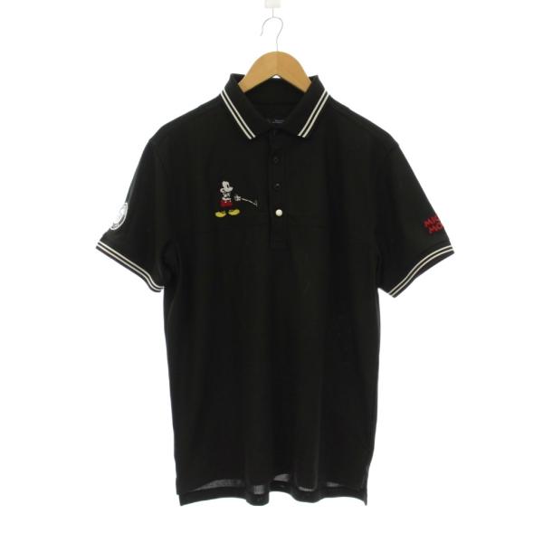 23区 オンワード樫山 ポロシャツ LL 黒 半袖 ミッキーマウス刺繍 襟・袖口ライン /JP メンズ【ブランド】23区 オンワード樫山【表記サイズ】LL【実寸サイズ】肩幅：45.5cm　身幅：54cm　袖丈：21cm　着丈：72cm　　【...