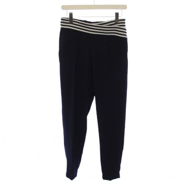 ボーダーズアットバルコニー BORDERS at BALCONY TAPERD PANTS イージーパンツ テーパードパンツ ボーダー柄 切替 36 紺 レディース【ブランド】ボーダーズアットバルコニー BORDERS at BALCONY...