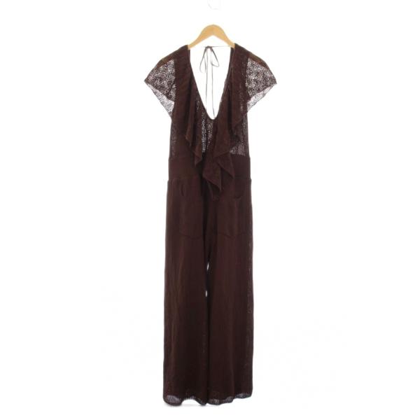 アメリヴィンテージ Ameri VINTAGE MEDI RUFFLE KNIT ROMPERS オールインワン ロンパース レース M 茶 0225105931170 /TK レディース【ブランド】アメリヴィンテージ Ameri VINT...