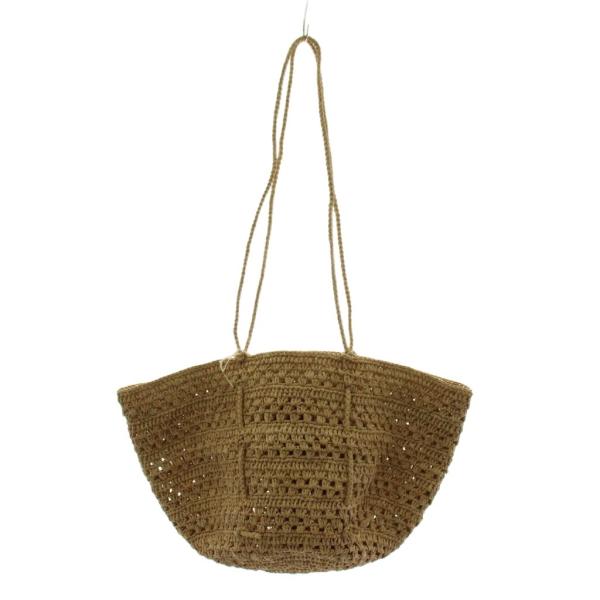 未使用品 サンアルシデ sansarcidet CAP BAG かごバッグ ショルダーバッグ ベージュ /AN24 レディース【実寸サイズ】持ち手の長さ：-cm　ヨコ：約23〜43cm　タテ：約22cm　マチ：約20cm　ショルダーの長さ：...