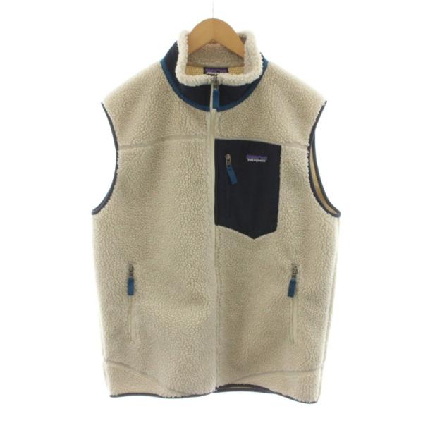 パタゴニア Patagonia M's Classic Retro-X Vest メンズクラシックレトロXベスト フリース L アイボリー ボア ジップアップ【ブランド】パタゴニア Patagonia【表記サイズ】L【実寸サイズ】身幅：54...
