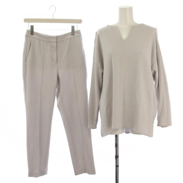 セオリーリュクス theory luxe 21AW MAX MOHEN MAX YOL セットアップ 上下 カットソー 長袖 スラックスパンツ 38 グレー レディース【ブランド】セオリーリュクス theory luxe【表記サイズ】38【...
