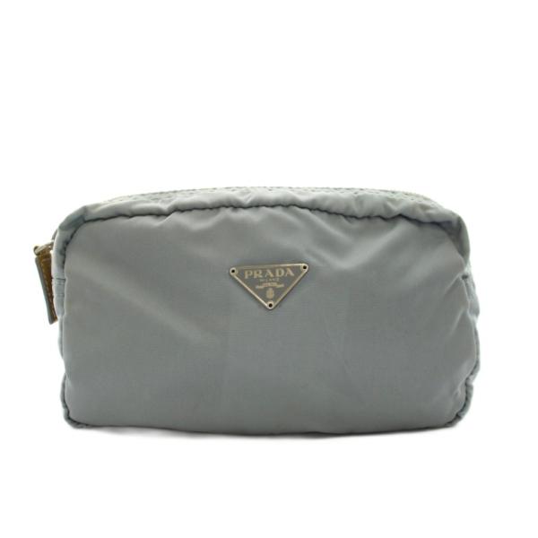 プラダ PRADA 三角プレート ポーチ ナイロン ブルーグレー /YM ■OH レディース【ブランド】プラダ PRADA【表記サイズ】サイズなし（実寸サイズをご確認下さい）【実寸サイズ】ヨコ：17cm　タテ：10cm　マチ：5cm　　【素...
