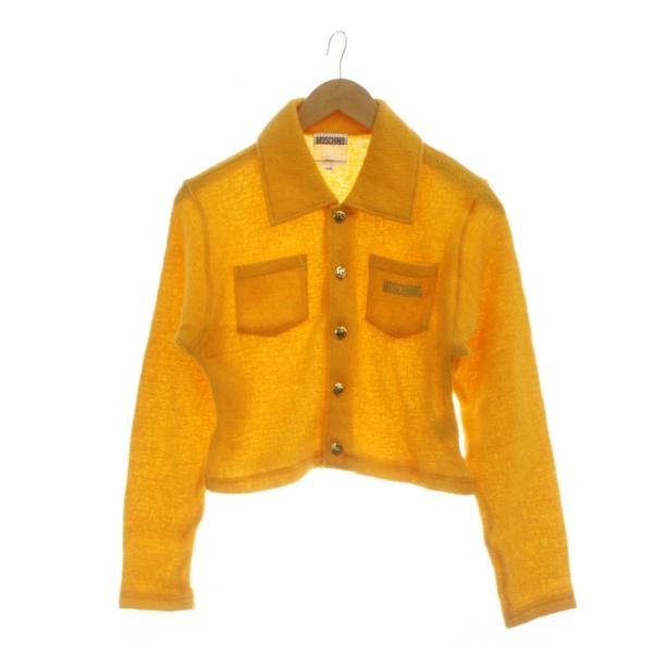 モスキーノ MOSCHINO 子ども服（女の子用） 160 黄色 長袖 襟付き 金ボタン ニットジャケット /JP キッズ【ブランド】モスキーノ MOSCHINO【表記サイズ】160【実寸サイズ】肩幅：42cm　身幅：43cm　着丈：45....