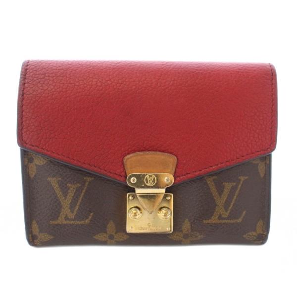 ルイヴィトン LOUIS VUITTON ポルトフォイユ パラス コンパクト モノグラム 三つ折り財布 赤 レッド 茶 ブラウン M67478 /TK ■OH レディース【ブランド】ルイヴィトン LOUIS VUITTON【実寸サイズ】ヨコ...