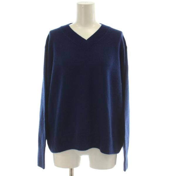 未使用品 ジェイプレス J.PRESS 25AW CASHBIT NEO Vネックニット カットソー L 青 長袖 Vネック KRGJGW0191 /GG レディース【ブランド】ジェイプレス J.PRESS【表記サイズ】L【実寸サイズ】肩幅...