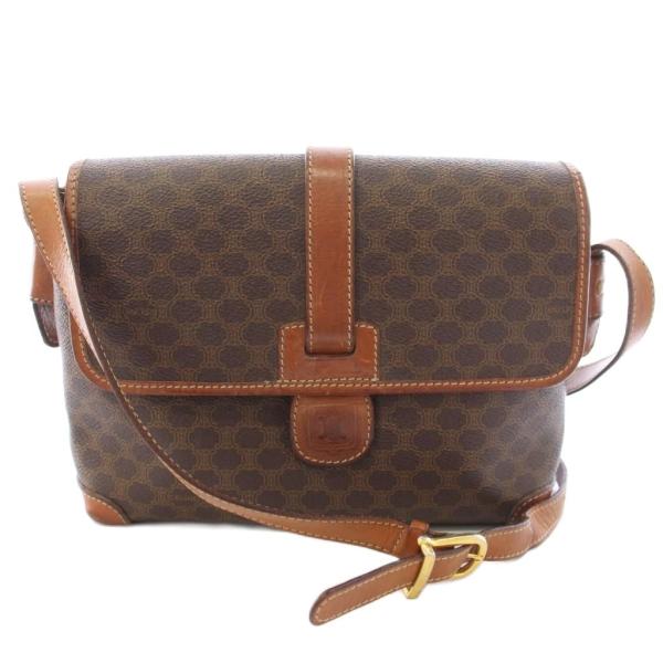 セリーヌ CELINE ショルダーバッグ マカダム柄 茶 ブラウン /TK ■OH レディース【ブランド】セリーヌ CELINE【実寸サイズ】持ち手の長さ：-cm　ヨコ：22-25cm　タテ：19.5cm　マチ：8cm　ショルダーの長さ：9...