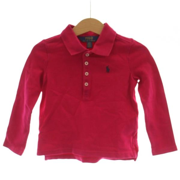 ポロ ラルフローレン POLO RALPH LAUREN 子ども服（女の子用） ポロシャツ カットソー 3/3T ピンク 無地 長袖 ポロ襟 /GG キッズ【ブランド】ポロ ラルフローレン POLO RALPH LAUREN【表記サイズ】3...