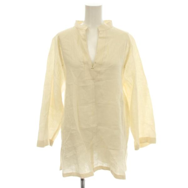 未使用品 マックスマーラ MAX MARA リネン スキッパーシャツ ブラウス 麻 シャツ 長袖 38 生成り アイボリー【ブランド】マックスマーラ MAX MARA【表記サイズ】38【実寸サイズ】身幅：48cm　着丈：70cm　ゆき丈：6...