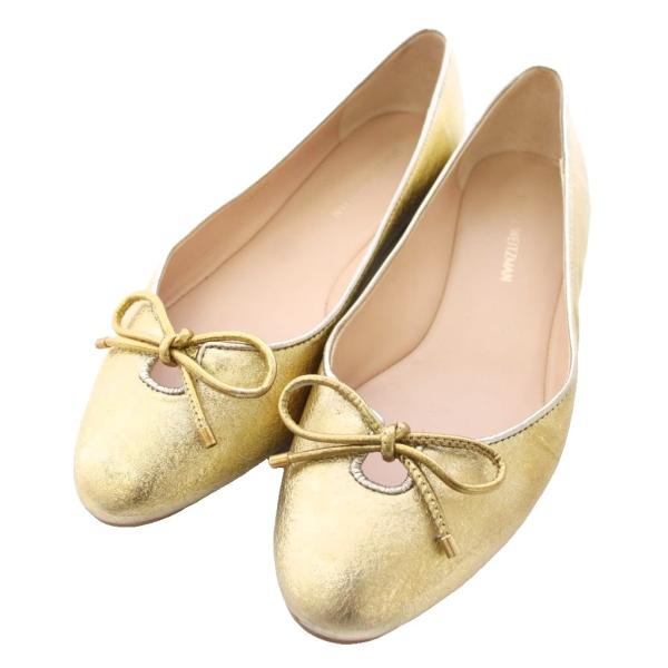 スチュアートワイツマン STUART WEITZMAN バレエシューズ フラットシューズ パンプス 35.5 ゴールド /TK レディース【ブランド】スチュアートワイツマン STUART WEITZMAN【表記サイズ】35 1/2【実寸サイ...
