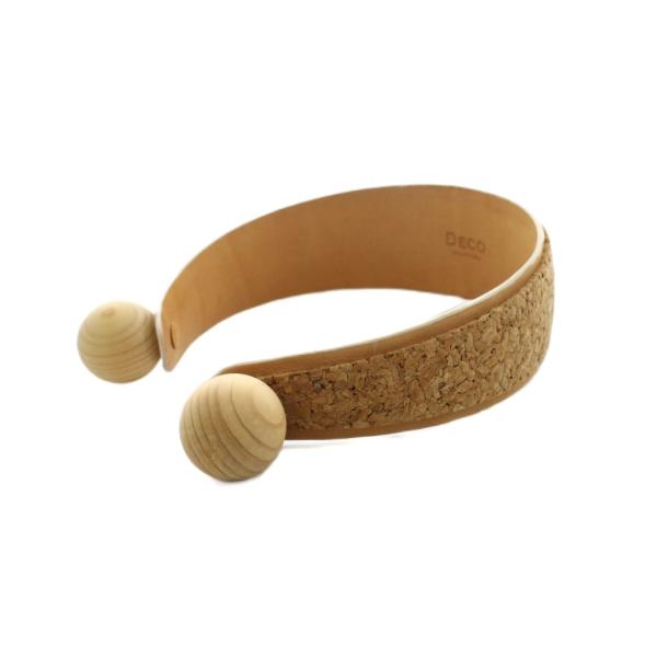 デコ ドゥピュイ DECO depuis 1985 cork Alice Band カチューシャ ヘアアクセサリー コルク ベージュ /AN2 レディース【実寸サイズ】頭周り 約36cm　幅 約5cm　【色】茶 ブラウン【状態】内側にスレ、...