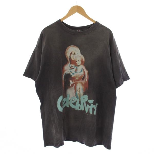 セントマイケル SAINTMICHAEL 24SS SHERMER ACADEMY CELEBRIT Tシャツ カットソー 半袖 プリント USED加工 XL 黒 メンズ【ブランド】セントマイケル SAINTMICHAEL【表記サイズ】XL...