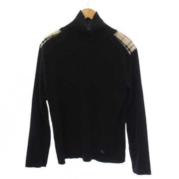 バーバリーブラックレーベル BURBERRY BLACK LABEL ニット セーター 長袖 タートルネック シルク混 3 ブラック BMT15-305-09 メンズ【ブランド】バーバリーブラックレーベル BURBERRY BLACK LA...