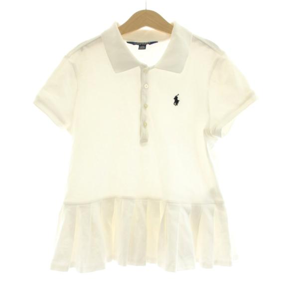 ポロ ラルフローレン POLO RALPH LAUREN ポロシャツ カットソー 鹿の子 半袖 プリーツ 女の子 L 12-14 白 ホワイト 0200014869【ブランド】ポロ ラルフローレン POLO RALPH LAUREN【表記サ...
