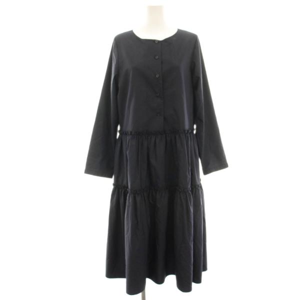 ロイスクレヨン Lois CRAYON ワンピース M 紺 ネイビー 長袖 ロング マキシ ティアード 13001961 /HN レディース【ブランド】ロイスクレヨン Lois CRAYON【表記サイズ】M【実寸サイズ】肩幅：37cm　身幅...
