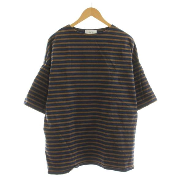 マーカ ONLY ARK別注 BASQUE SHIRT S/S バスクシャツ Tシャツ カットソー 五分袖 ボーダー柄 オーガニックコットン 2【ブランド】マーカ marka【表記サイズ】2【実寸サイズ】肩幅：62cm　身幅：58cm　着丈...