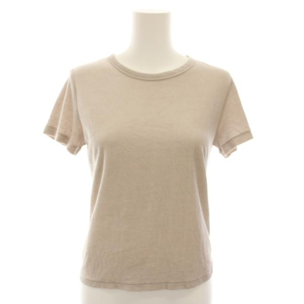 未使用品 ロンハーマン Ron Herman 25AW カットソー Tシャツ クルーネック 半袖 ベロア XS ピンクベージュ 4210900139 /YT レディース【ブランド】ロンハーマン Ron Herman【表記サイズ】XS【実寸サ...