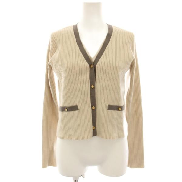 ハーリップトゥ Her lip to ニットカーディガン 長袖 リブ レイヤード風 S ベージュ 1233202011 /HN レディース【ブランド】ハーリップトゥ Her lip to【表記サイズ】S【実寸サイズ】肩幅：33cm　身幅：3...