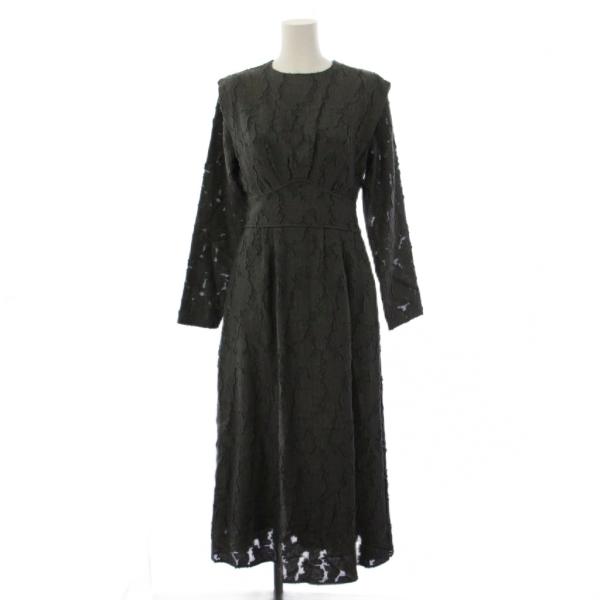 未使用品 アニュアンス anuans ウエストコンシャスジャガードワンピース ロング 長袖 F グレー 1522530824-0 /BM レディース【ブランド】アニュアンス anuans【表記サイズ】F【実寸サイズ】肩幅：42cm　身幅：4...