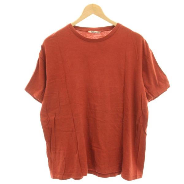 オーラリー AURALEE SEAMLESS CREW NECK TEE Tシャツ カットソー 半袖 4 オレンジ A00T01ST /HN メンズ【ブランド】オーラリー AURALEE【表記サイズ】4【実寸サイズ】肩幅：50cm　身幅：5...