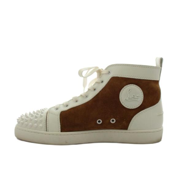 クリスチャンルブタン Christian louboutin ハイカット スニーカー シューズ スタッズ スエード 42.5 ベージュ 白 ホワイト /AN25【ブランド】クリスチャンルブタン Christian louboutin【表記サ...