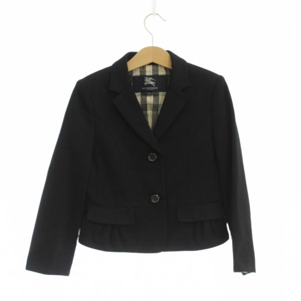 バーバリー ロンドン BURBERRY LONDON 子ども服（女の子用） ジャケット 120 黒 チェック柄裏地 長袖 2つボタン /JP65 キッズ【ブランド】バーバリー ロンドン BURBERRY LONDON【表記サイズ】120【実...