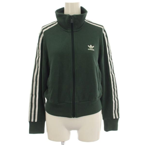 アディダス adidas ニット トラックジャケット ジャージ M 緑 グリーン IW3162 /☆G8 レディース【ブランド】アディダス adidas【表記サイズ】M【実寸サイズ】肩幅：37cm　身幅：45cm　着丈：47cm　袖丈：55...