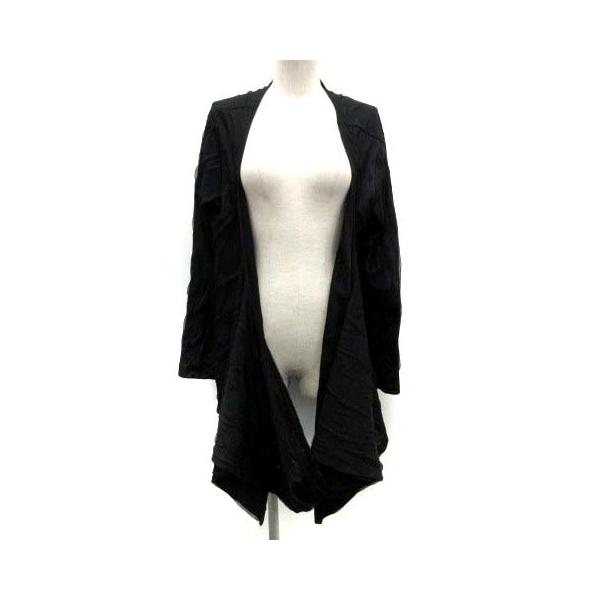 リミフゥ LIMI feu カーディガン 変形デザイン 長袖 ドット S 黒 /TK レディース【中古】【ベクトル 古着】【ブランド】リミフゥ LIMI feu【表記サイズ】S【実寸サイズ】身幅：48cm　着丈：70cm　ゆき丈：80cm　...