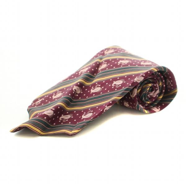 ジョルジオアルマーニ GIORGIO ARMANI CRAVATTE ネクタイ レギュラータイ シルク 総柄 ボルドー マルチカラー /BB ■GY99 メンズ【ブランド】ジョルジオアルマーニ GIORGIO ARMANI【実寸サイズ】小剣...