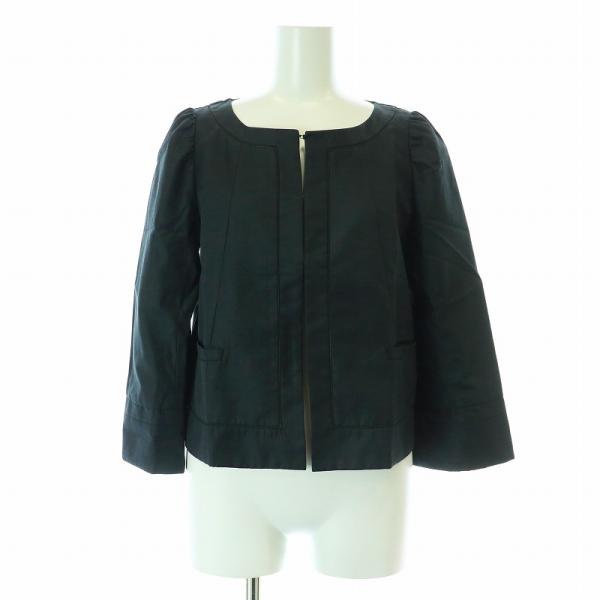 アデュートリステス ADIEU TRISTESSE ノーカラージャケット 七分袖 レース 薄手 36 S 紺 ネイビー /KU レディース【ブランド】アデュートリステス ADIEU TRISTESSE【表記サイズ】36（日本サイズS相当）【...