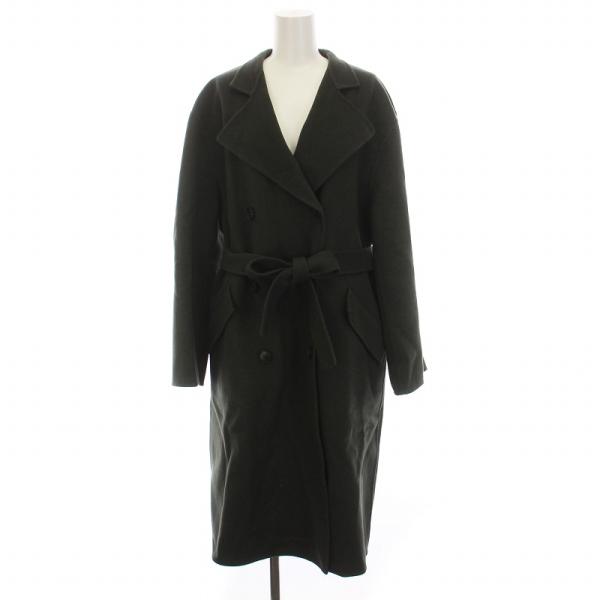 セオリー Theory 21AW LUXE NEW DIVIDE DB BELT COAT DF ダブルブレストロングコート アウター S 緑 グリーン /YM ▲H レディース【ブランド】セオリー Theory【表記サイズ】S【実寸サイズ...