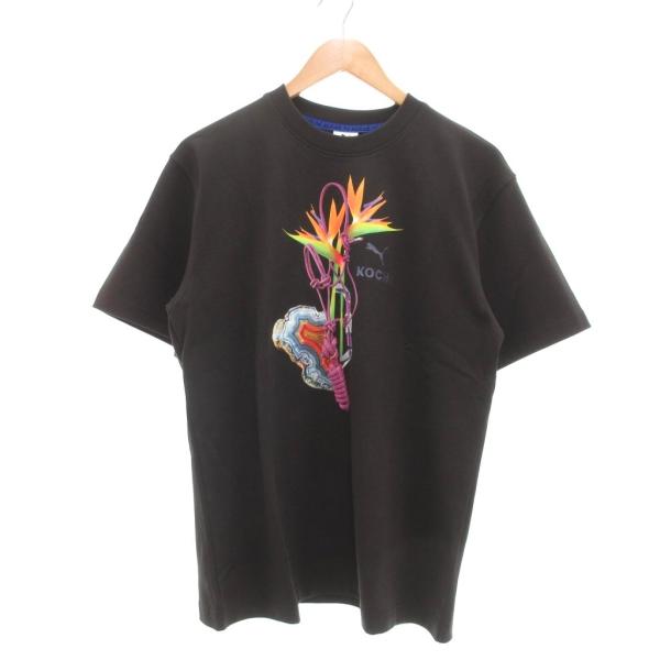 未使用品 プーマ PUMA KOCHE コシェ タグ付き グラフィック 半袖 Tシャツ S 黒 ブラック /UO ■GY52 メンズ レディース【ブランド】プーマ PUMA【表記サイズ】S【実寸サイズ】肩幅：48cm　身幅：52cm　袖丈：...