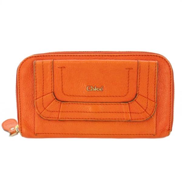 クロエ CHLOE Paraty パラティ 長財布 ロングウォレット ラウンドファスナー レザー ロゴ ワンカラー オレンジ 3P0375-043【ブランド】クロエ CHLOE【実寸サイズ】ヨコ：約19cm　タテ：約10.5cm　マチ：約1...