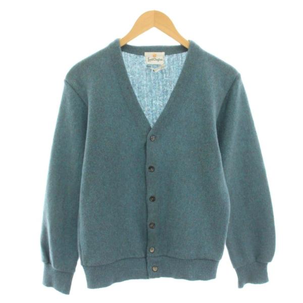 ロード クレイトン Lord Clayton 60’s ニットカーディガン Vネック 長袖 ヴィンテージ 緑 グリーン /YT ■MA メンズ【表記サイズ】表記サイズなし※実寸サイズをご確認ください。【実寸サイズ】肩幅：約42cm　身幅：約...