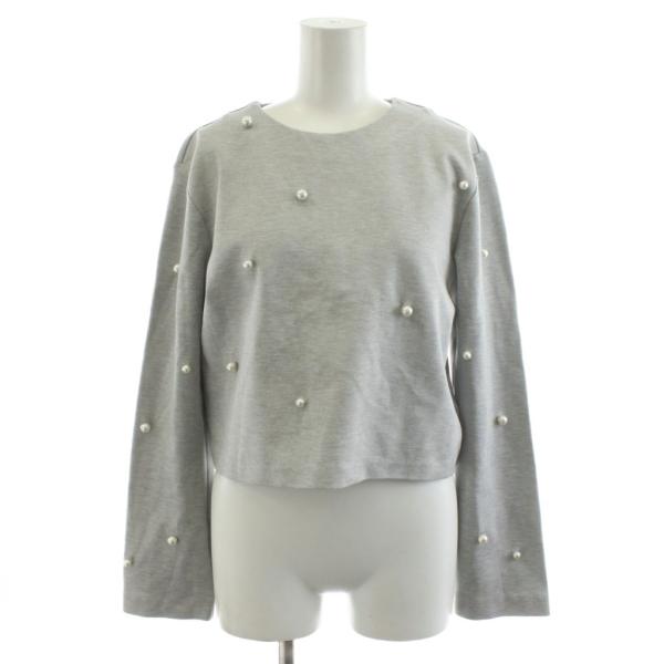 アプワイザーリッシェ Apuweiser-riche カットソー 長袖 パール装飾 2 白 ホワイト /AN43 ■MA レディース【ブランド】アプワイザーリッシェ Apuweiser-riche【表記サイズ】2【実寸サイズ】肩幅：約40....