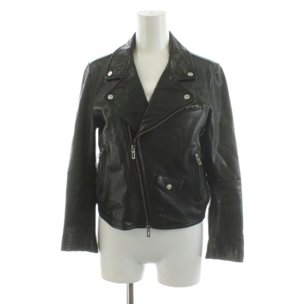 ドメニコアンドサビオ DOMENICO SAVIO ライダースジャケット ダブル 羊革 ラムレザー アウター 36 黒 ブラック 16SBZ58 /AN30 ■MA【表記サイズ】36【実寸サイズ】肩幅：約37cm　身幅：約43cm　着丈：約...