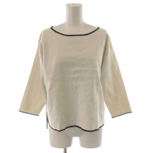 未使用品 ロートレアモン LAUTREAMONT カットソー 38 白 ホワイト 黒 ブラック ボートネック 七分袖 パイピングデザイン /AN47 ■MA【ブランド】ロートレアモン LAUTREAMONT【表記サイズ】38【実寸サイズ】身...