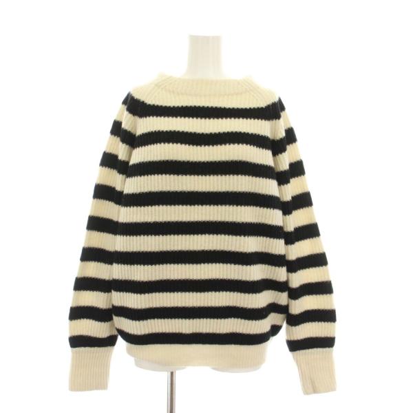 シップス エニィ SHIPS any セーター ニット ボーダー 長袖 F 白 黒 /YM ■MA レディース【ブランド】シップス エニィ SHIPS any【表記サイズ】F【実寸サイズ】身幅：57cm　着丈：58cm　ゆき丈：80cm　　...