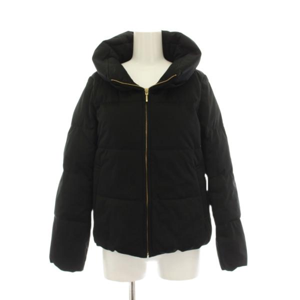 サルーン saloon バビロン BABYLONE ダウンジャケット ジップアップ アウター 36 黒 ブラック /YM ■MA レディース【ブランド】サルーン saloon【表記サイズ】36【実寸サイズ】肩幅：38cm　身幅：48cm　着...