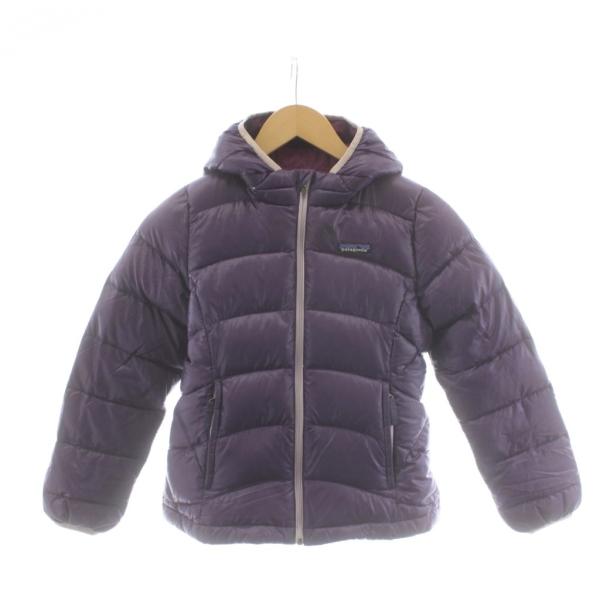 パタゴニア Patagonia ダウンジャケット フード ロゴ S 7-8 紫 パープル 68211FA16 /AN71 ■MA キッズ【ブランド】パタゴニア Patagonia【表記サイズ】S 7-8【実寸サイズ】肩幅：約32cm　身幅：...