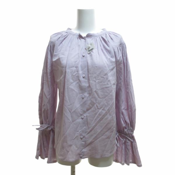 未使用品 WRYHT ライト タグ付き 22SS GATHERED SLEEVE FOLK TOP ギャザーブラウス シャツ オールドジョー取り扱い 青 2 ■BL2【表記サイズ】2【実寸サイズ】肩幅：45cm　身幅：41cm　着丈：58c...