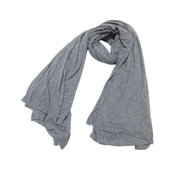 ハルプ HaLb 大判ストール ショール Y2K ボーダー モダール100% カットオフ ネイビー系 フリーサイズ ■GY09 X メンズ【ブランド】ハルプ HaLb【表記サイズ】F【実寸サイズ】全長（フリンジ含まず）：約174cm　幅：約...