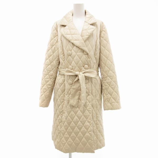 エフデ ef-de キルティング トレンチコート ジャケット ロング ダブル ベルト 15 ベージュ /JS IBO66 レディース【ブランド】エフデ ef-de【表記サイズ】15【実寸サイズ】肩幅：約44cm　身幅：約55cm　着丈：約9...