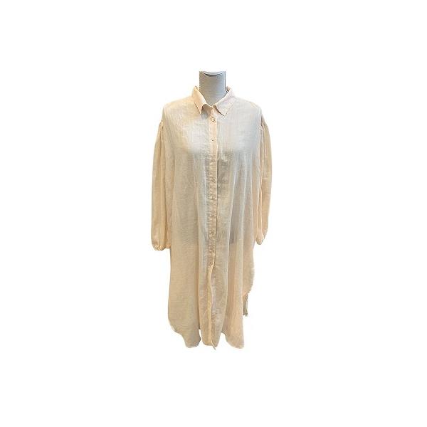 MISSING YOU ALREADY ミッシングユーオールレディ シャツ ワンピース ロング 無地 S〜Mサイズ ベージュ レディース【表記サイズ】S〜Mサイズ実寸サイズを参考にご検討ください。【実寸サイズ】肩幅：50.2cm　身幅：73...