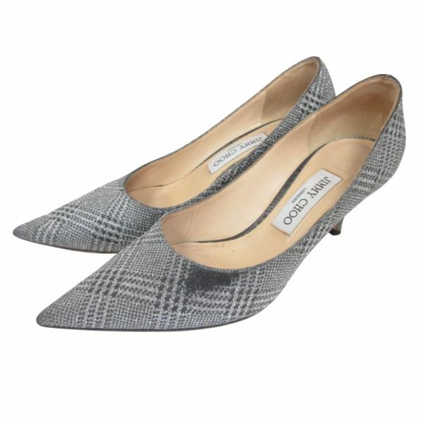 ジミーチュウ JIMMY CHOO 19SS パンプス ポインテッドトゥ グリッター LOVE 85 グレンチェック ラメ シルバー 38 25cm相当 レディース【ブランド】ジミーチュウ JIMMY CHOO【表記サイズ】38 25cm相...